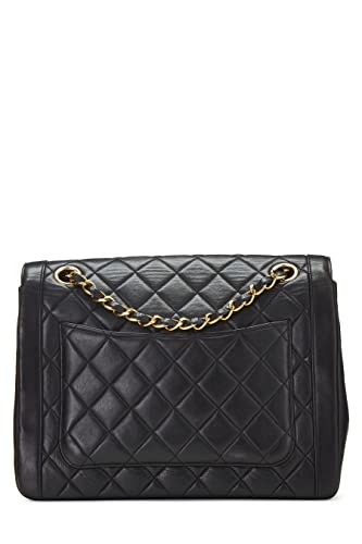 CHANEL, Pre-Loved Black Quilted Lambskin Paris Limited Double Flap Small, Black