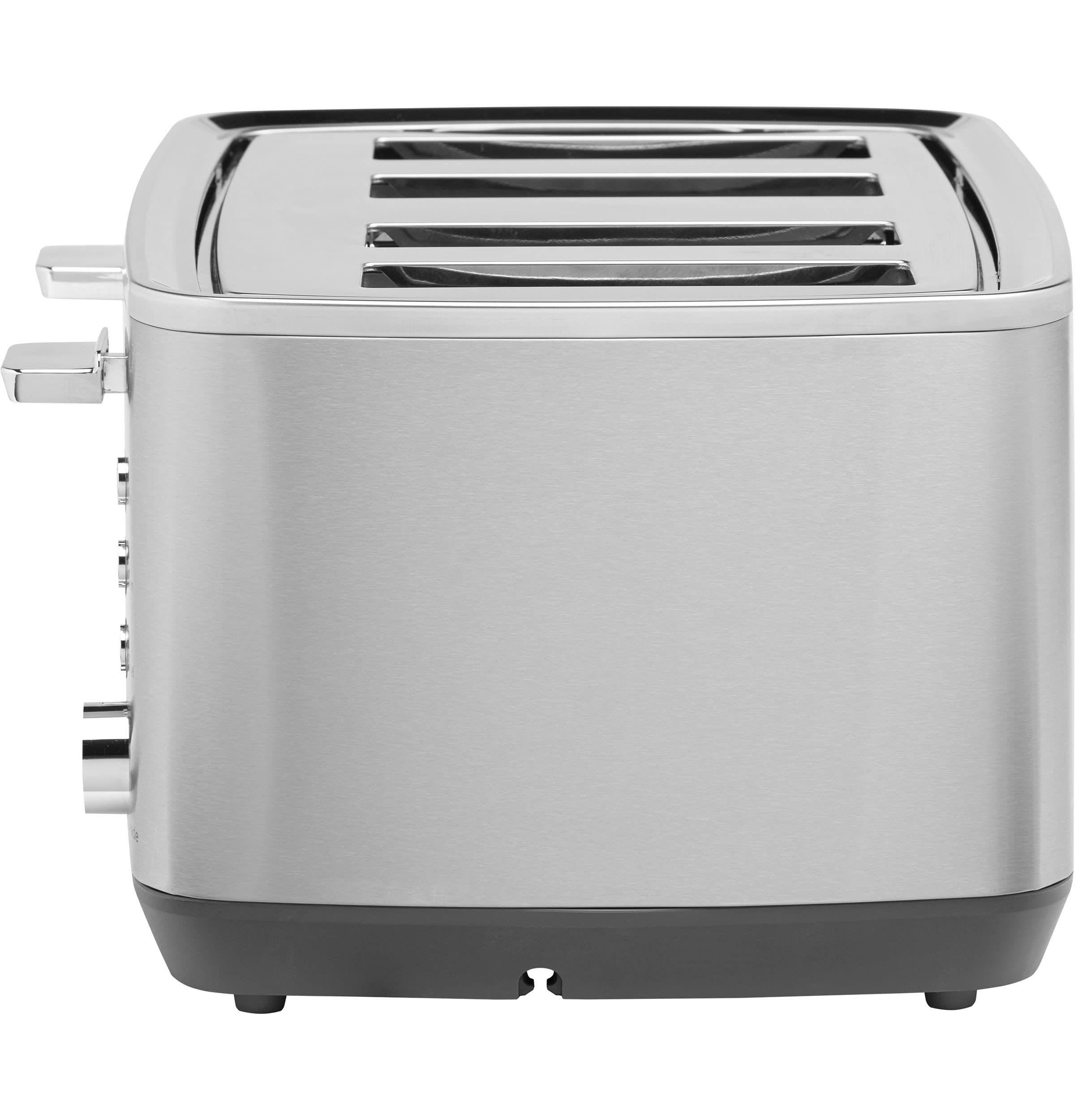 GE Stainless Steel 4 Slice Toaster | Extra Wide Slots for Bagels, Breads, Waffles & More | 7 Shade Options | Countertop Kitchen Essentials | 1500 watt