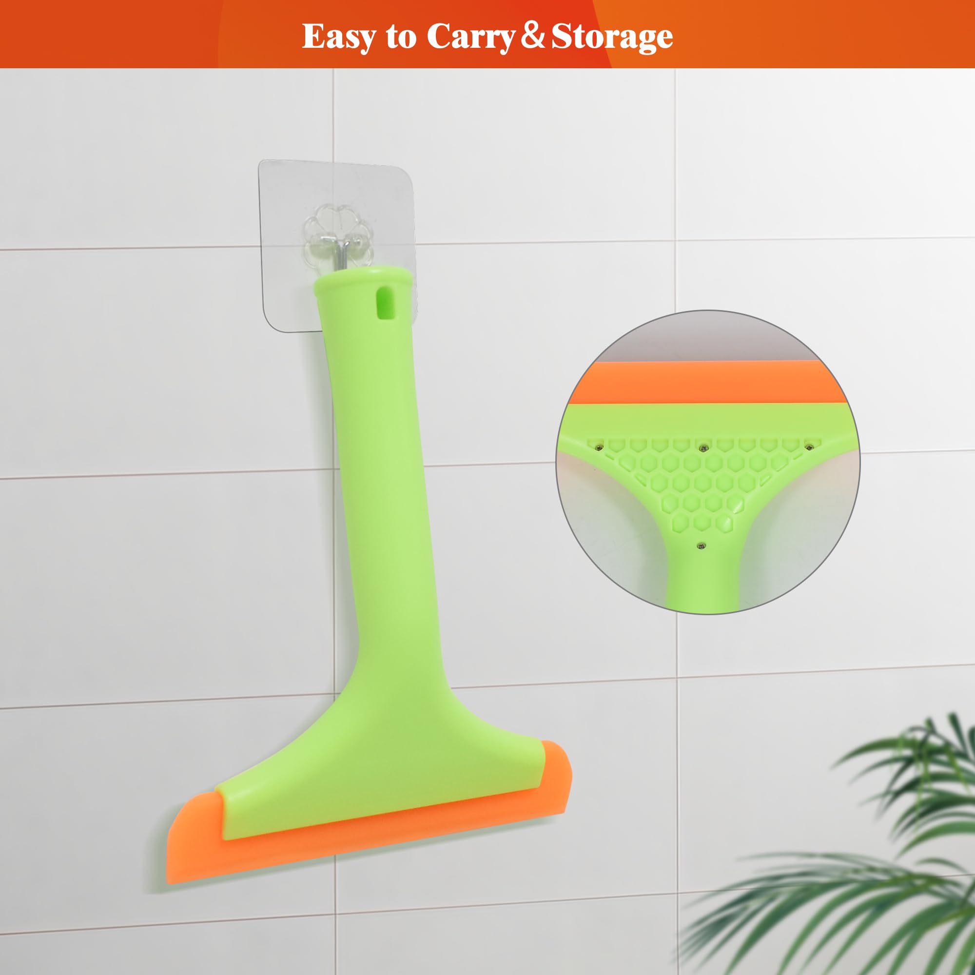 Wigoo Flexible Silicone Squeegee,All-Purpose Small Squeegee,Window Squeegee,Shower Squeegee for Glass Doors,Car Windshield,Mirror,Auto Water Blade Household Squeegees Long Handle Window Tint Squeegee