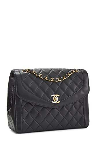 CHANEL, Pre-Loved Black Quilted Lambskin Paris Limited Double Flap Small, Black