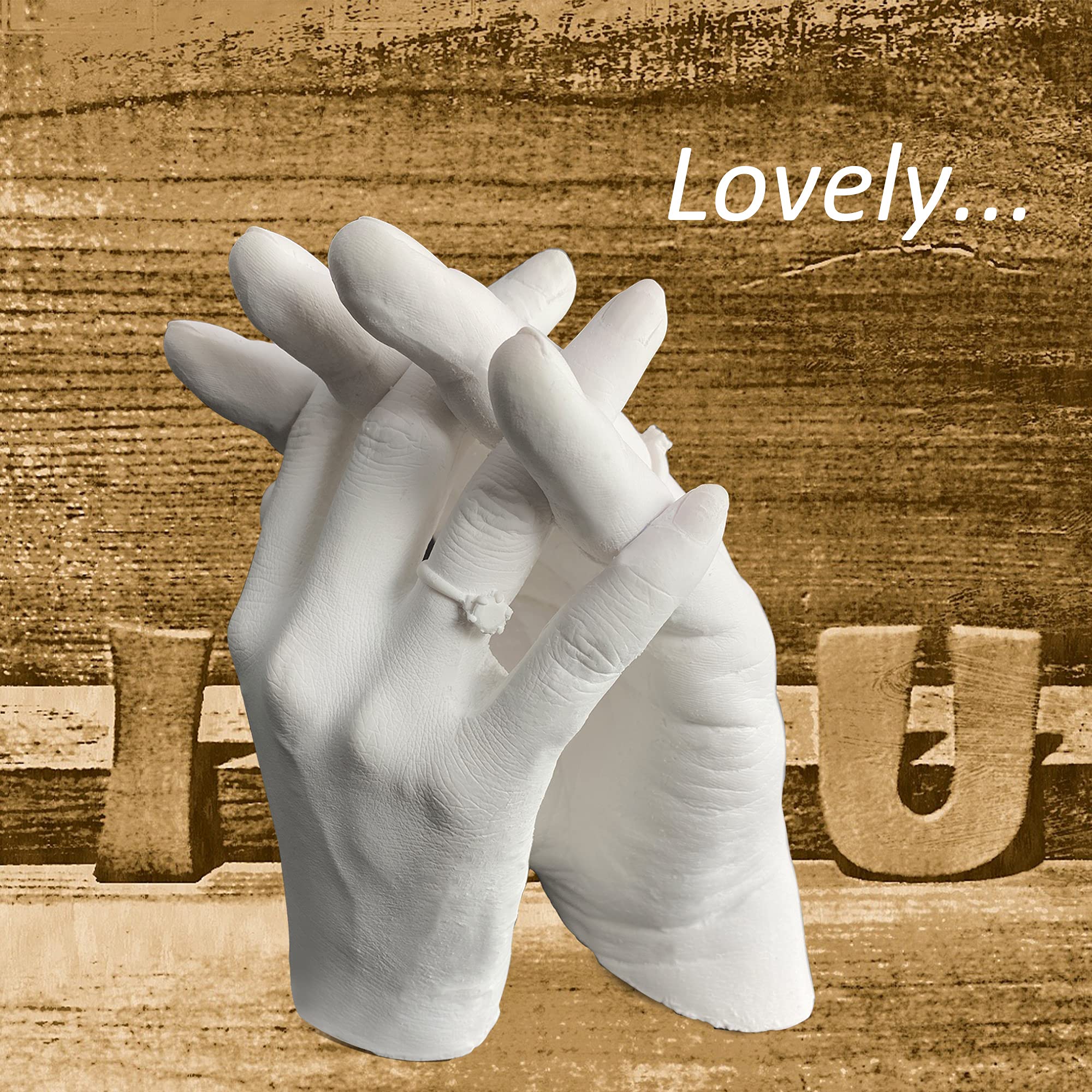 Hand Casting Kit Couples & Keepsake Hand Mold kit Couples for Holiday Activities, Molding Kits for Adults, Child, Wedding, Friends, Plaster Hand Mold Casting Kit by Godora