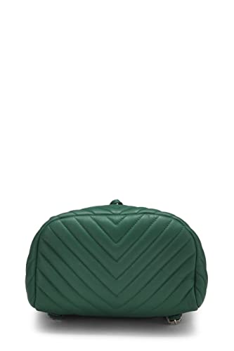 Chanel, Pre-Loved Green Chevron Lambskin Urban Spirit Backpack Small, Green