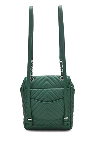 Chanel, Pre-Loved Green Chevron Lambskin Urban Spirit Backpack Small, Green