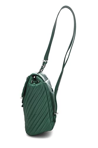 Chanel, Pre-Loved Green Chevron Lambskin Urban Spirit Backpack Small, Green