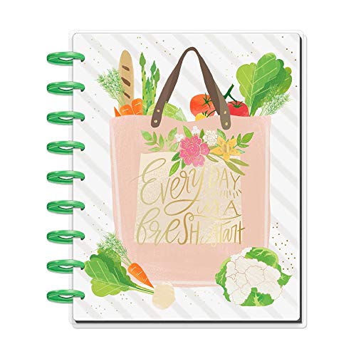 me & my BIG ideas The Happy Planner - Foodie (Recipe Organizer) Theme - 8 Month Undated - Recipe Layout - Holds 160 Recipes, 10 Grocery Lists, 8 Dividers and Quick Cooking Guide - Classic Size