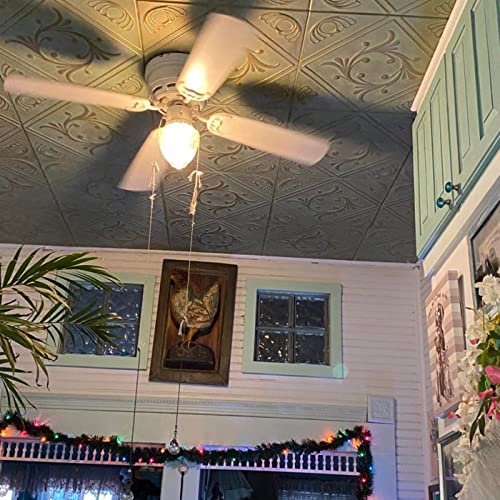 A La Maison Ceilings R02 Diamond Wreath Foam Glue-up Ceiling Tile (128 sq. ft./Case), Pack of 48, Antique Copper Orange