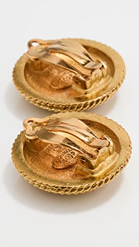 CHANEL Women's Pre-Loved Coiled Rope Texture Earrings, Gold, One Size