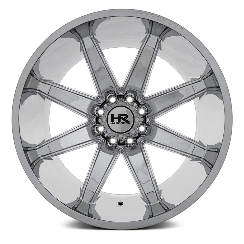 Hardrock H502 Wheel: 20x9 Size; 8x170 Bolt Pattern, 0 Offset, 125.2 Bore. Chrome