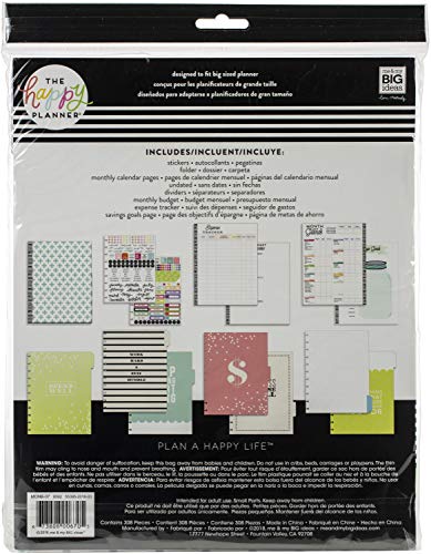 Me & My Big Ideas Happy Undated Big Planner Extension Pack-Spend Well, Multi - BIG Size