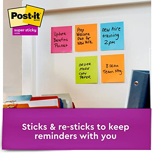 Post-it® Super Sticky Pop-up Notes, 3" x 3", Assorted, , Pack Of 10 Pads