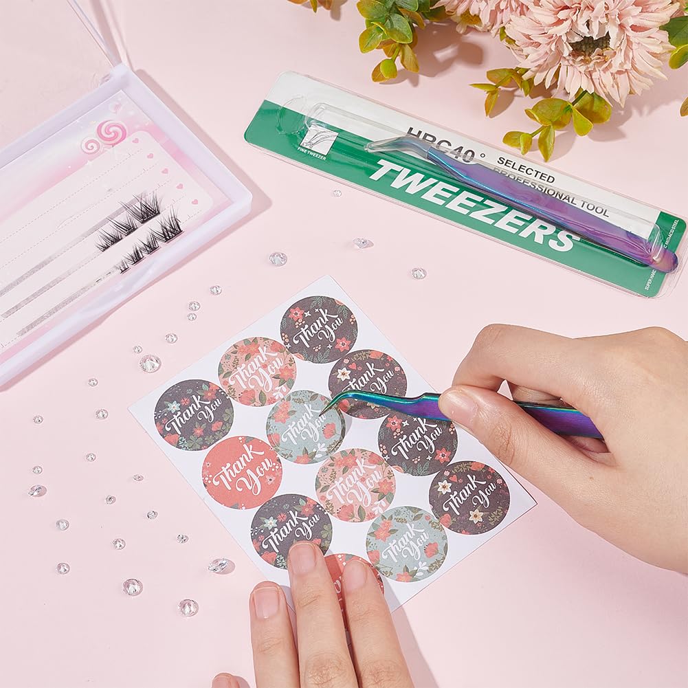 UNICRAFTALE 2pcs Stainless Steel Curved Pointed Craft Tweezer Rainbow Sticker Picking Tool Tweezer for DIY Craft Precision Tweezers Jewelry Making Electronics and Laboratory Works 12.1x0.95cm