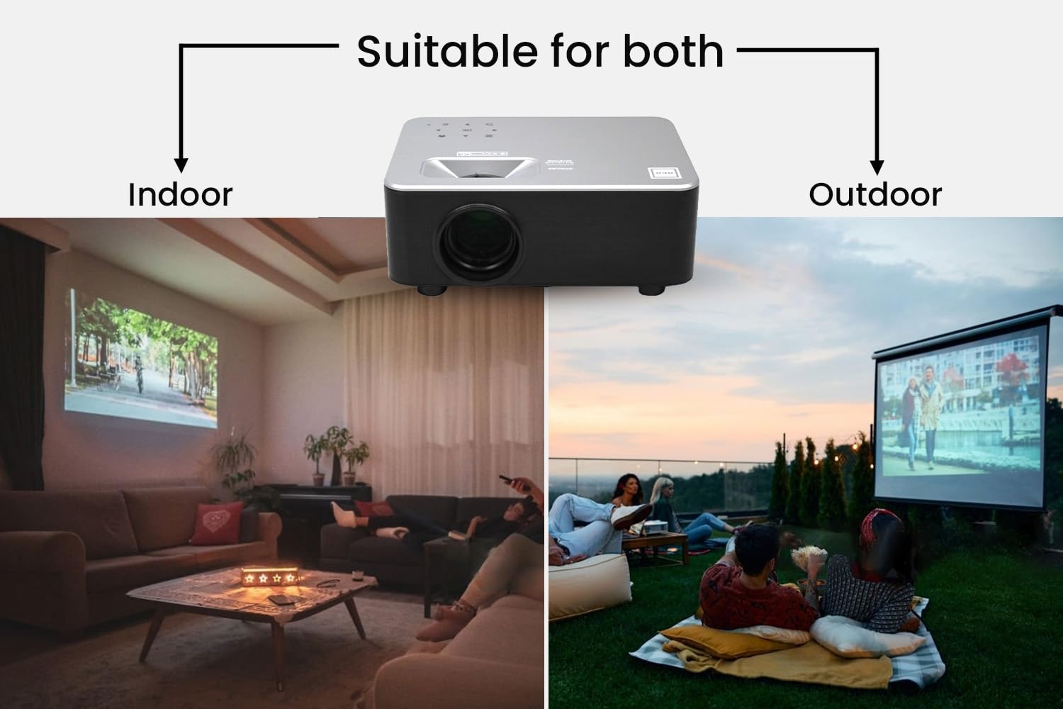 RCA RPJ-133 720p Smart Home Theater Projector Includes Roku Streaming Stick - (Renewed)