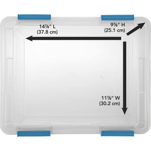 STERILITE 32Qt Clear Gasket Box 19334304 32Qt Clear Gasket Box (Pack of 4)