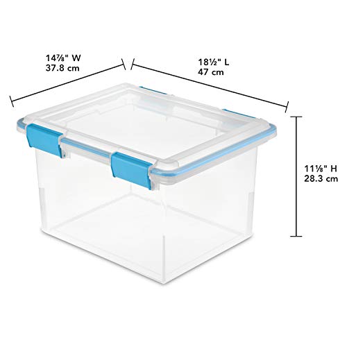 STERILITE 32Qt Clear Gasket Box 19334304 32Qt Clear Gasket Box (Pack of 4)