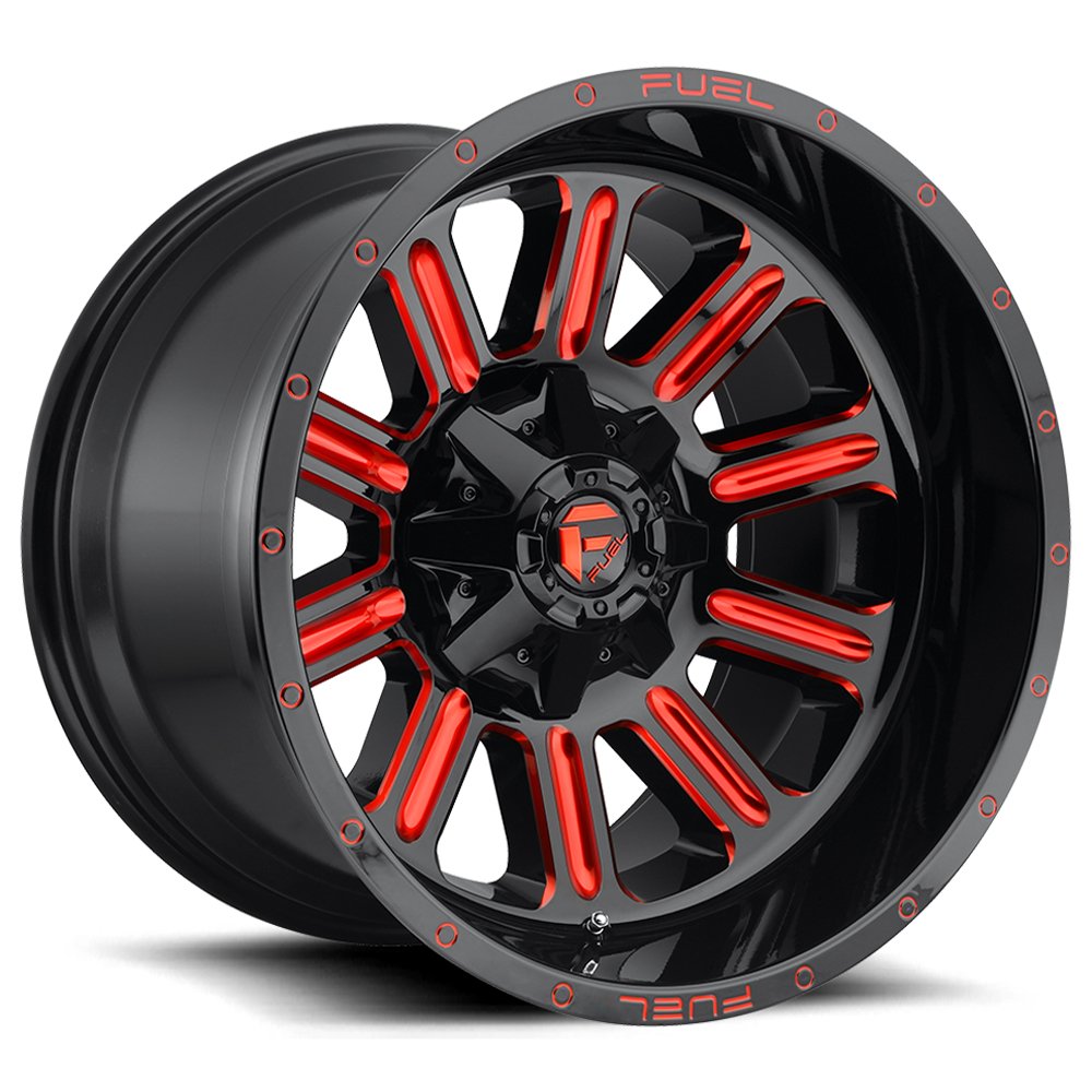 FUEL Hardline NLQ-Gloss MIL RED Wheel with Painted (18 x 12. inches /6 x 135 mm, -12 mm Offset)