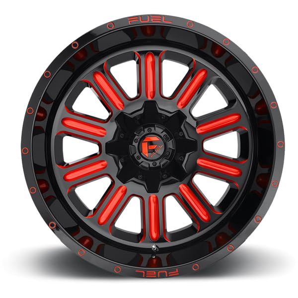 FUEL Hardline NLQ-Gloss MIL RED Wheel with Painted (18 x 12. inches /6 x 135 mm, -12 mm Offset)