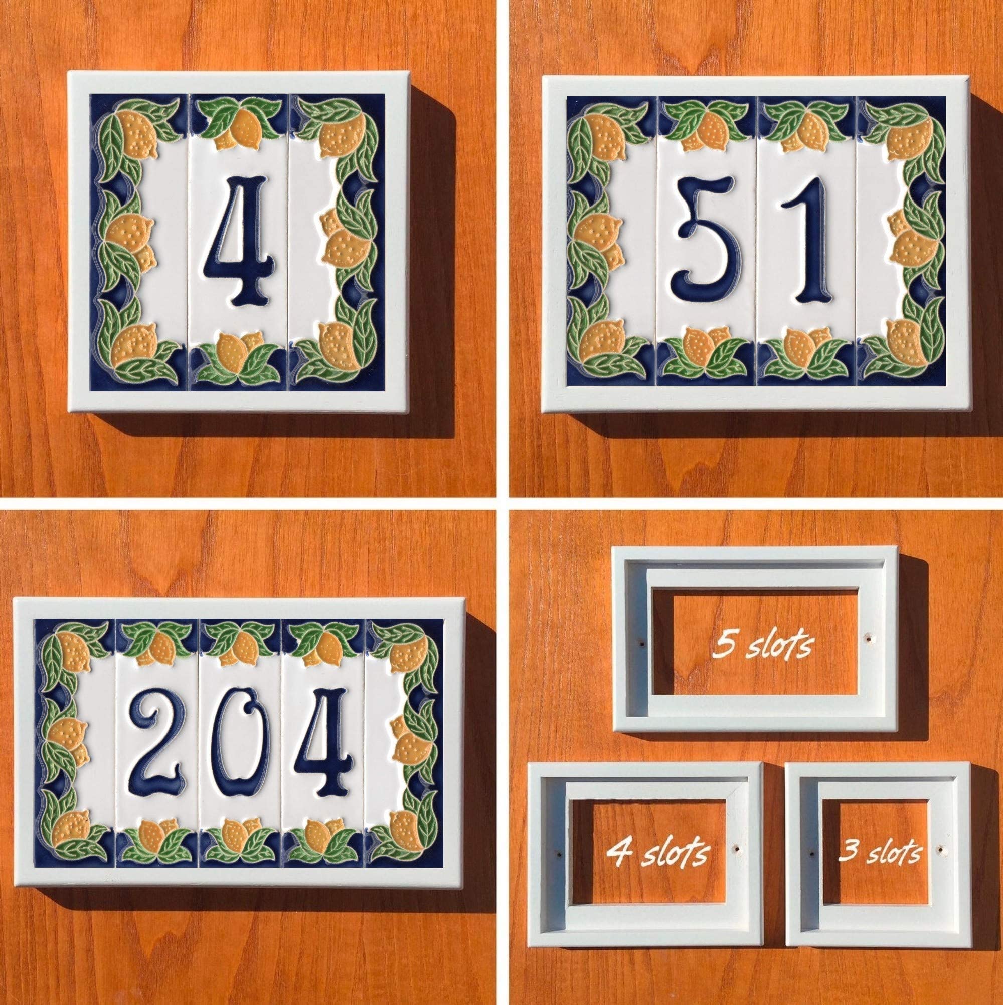 4 Tile Handmade White Hardwood Frame for Ceramic Tiles (4 Tile White Hardwood Frame)