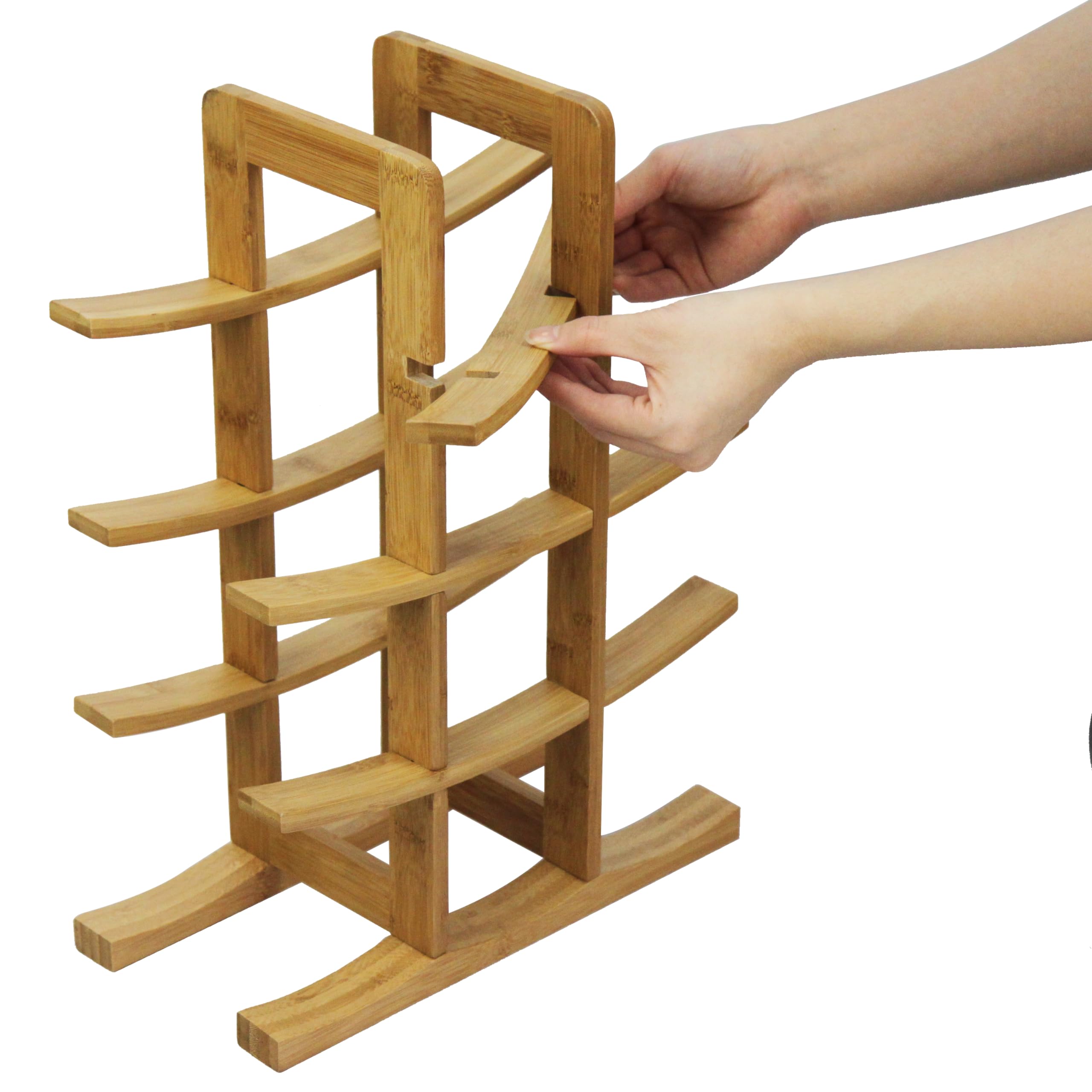 Oceanstar WR1149 12-Bottle Natural Bamboo Wine Rack , Red