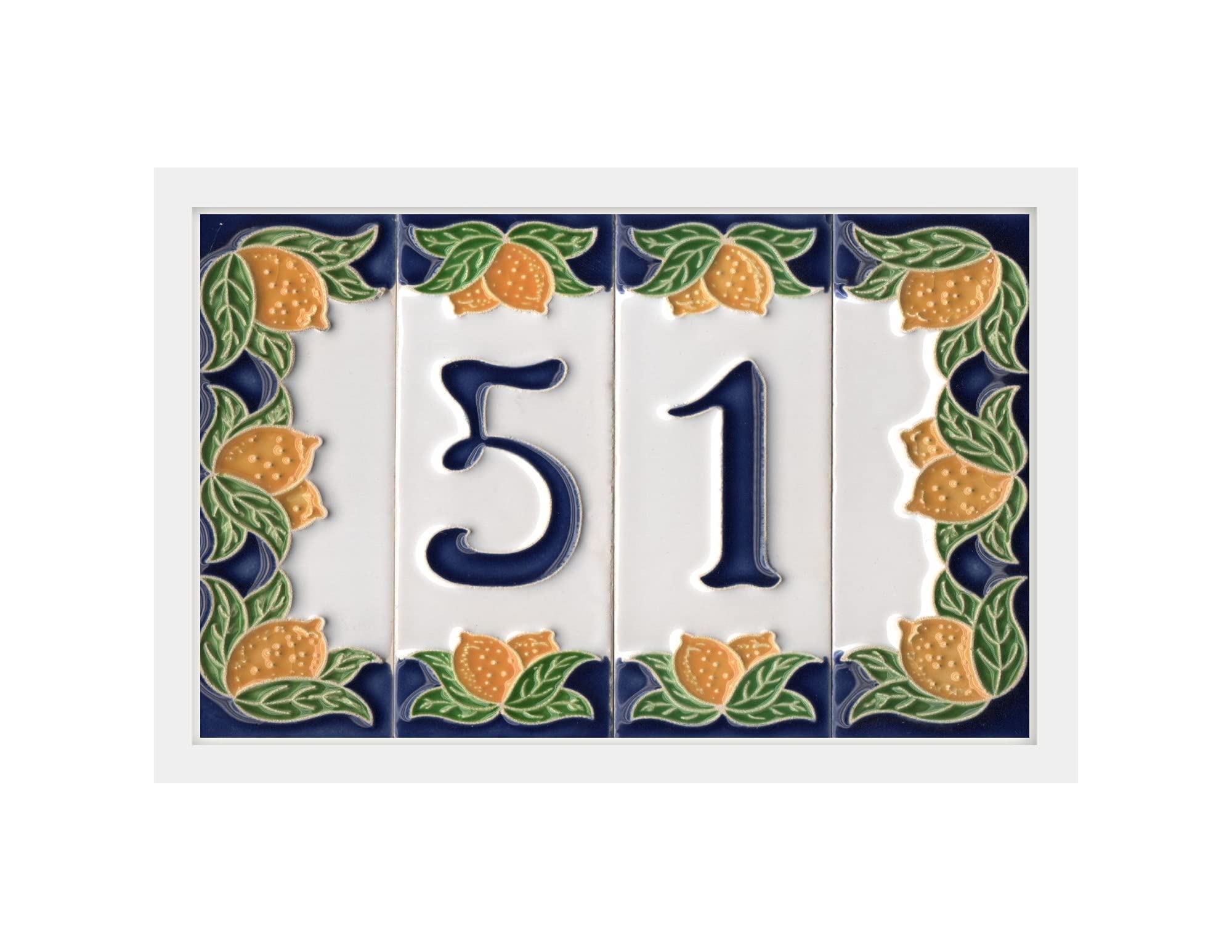4 Tile Handmade White Hardwood Frame for Ceramic Tiles (4 Tile White Hardwood Frame)