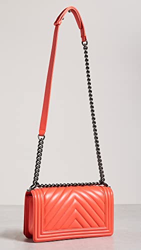 CHANEL Women's Pre-Loved Ornge Lamb Chevron Bag, Orange, One Size