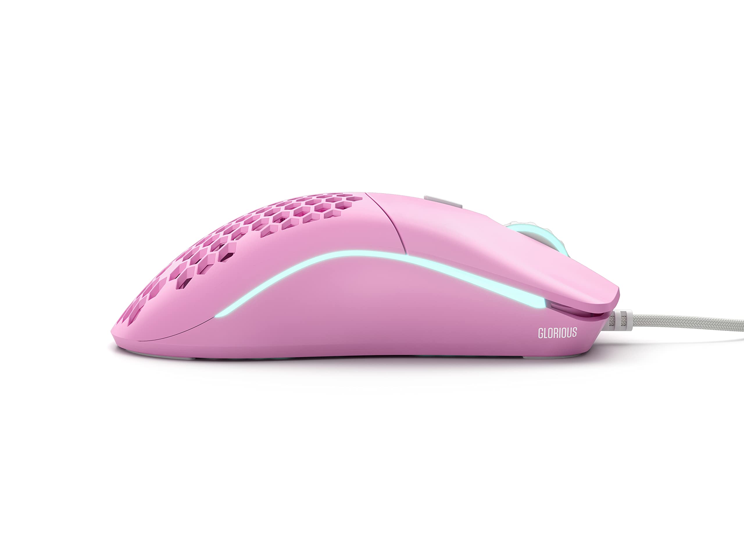 Glorious Gaming Mouse - Model O Minus, 58g Ultra-Light Honeycomb Mouse, Limited Edition Matte Pink - USB Gaming Mouse