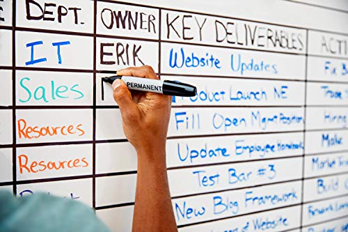 Post-it Flex Write Surface, Permanent Marker Wipes Away with Water, 6 ft x 4 ft, White Dry Erase Whiteboard Film (FWS6X4)