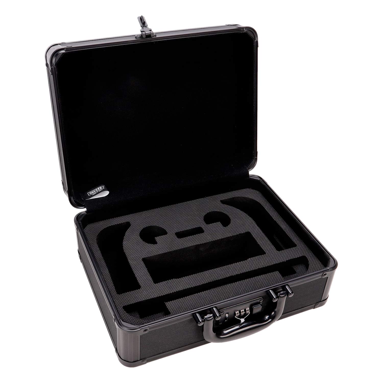 Vaultz Locking Nintendo Switch Case, Carrying Case Organizes Accessories and Protects, Combination Lock, 12.5"L x 5"H x 9.5"W, Tactical Black (VZ01112)