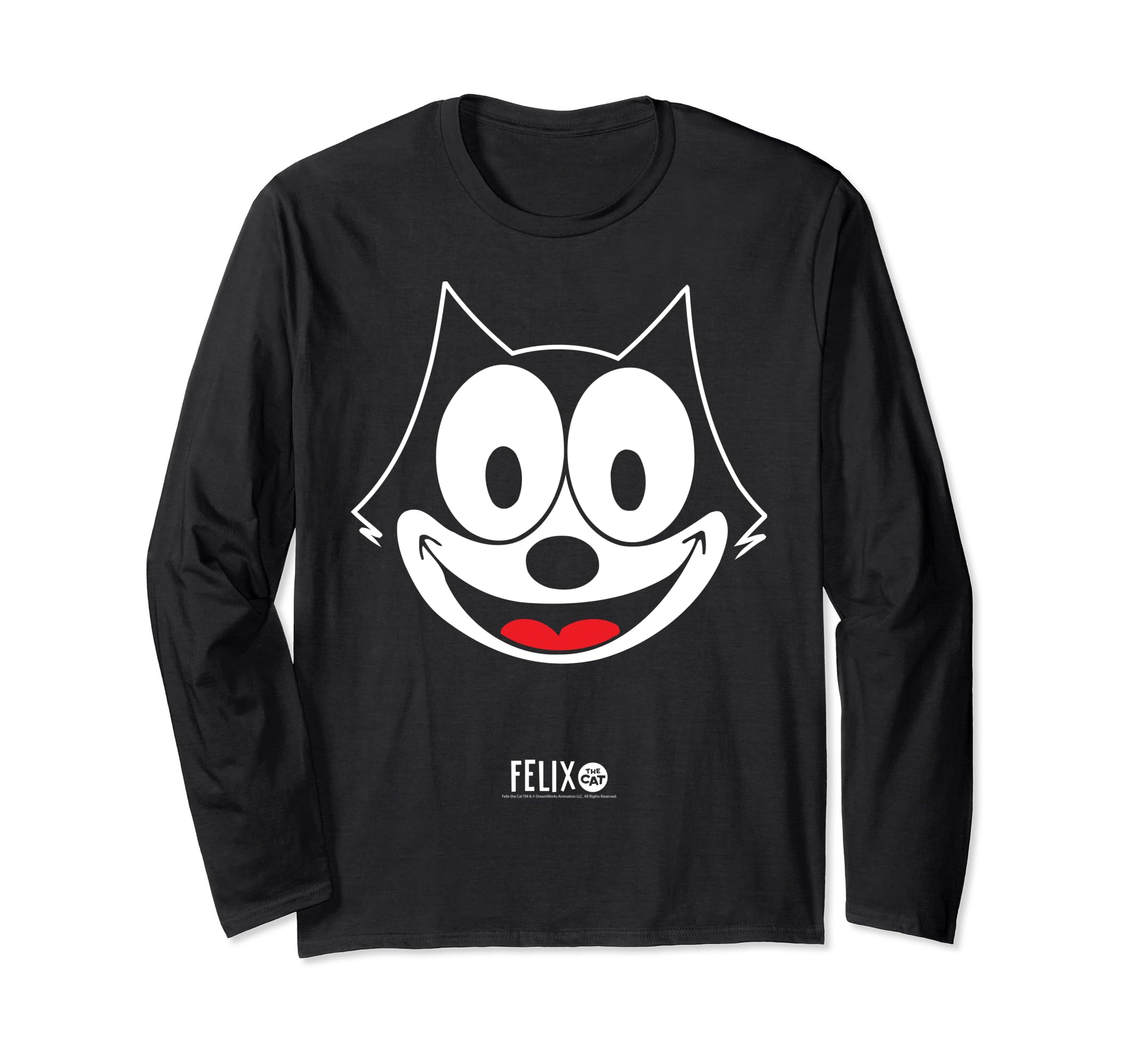 Felix the Cat Big Face Halloween Costume Long Sleeve T-Shirt