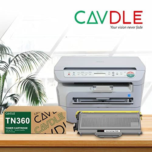 CAVDLE TN360 2-Packs Compatible Toner Cartridge Replacement for Brother TN360 Work with Brother DCP-7030 DCP-7040 MFC-7340 MFC-7440N MFC-7840W HL-2140 HL-2150 HL-2170W Black-2 Packs