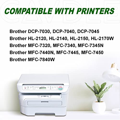 CAVDLE TN360 2-Packs Compatible Toner Cartridge Replacement for Brother TN360 Work with Brother DCP-7030 DCP-7040 MFC-7340 MFC-7440N MFC-7840W HL-2140 HL-2150 HL-2170W Black-2 Packs