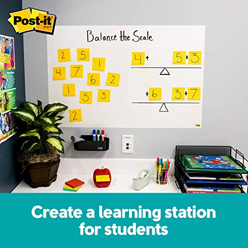 Post-it Flex Write Surface, Permanent Marker Wipes Away with Water, 6 ft x 4 ft, White Dry Erase Whiteboard Film (FWS6X4)