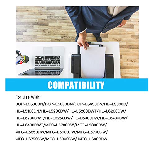 TonerPlusUSA Compatible TN850 TN820 Toner Cartridge – TN-850 TN-820 High Yield Toner Cartridge Replacement for Brother Laser Printer – Black [10 Pack]