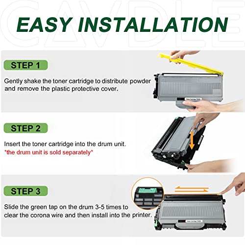 CAVDLE TN360 2-Packs Compatible Toner Cartridge Replacement for Brother TN360 Work with Brother DCP-7030 DCP-7040 MFC-7340 MFC-7440N MFC-7840W HL-2140 HL-2150 HL-2170W Black-2 Packs