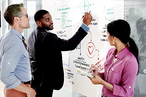 Post-it Dry Erase Whiteboard Film Surface for Walls, Doors, Tables, Chalkboards, Whiteboards, and More, Removable, Stain-Proof, Easy Installation, 4 ft x 3 ft Roll (DEF4X3)