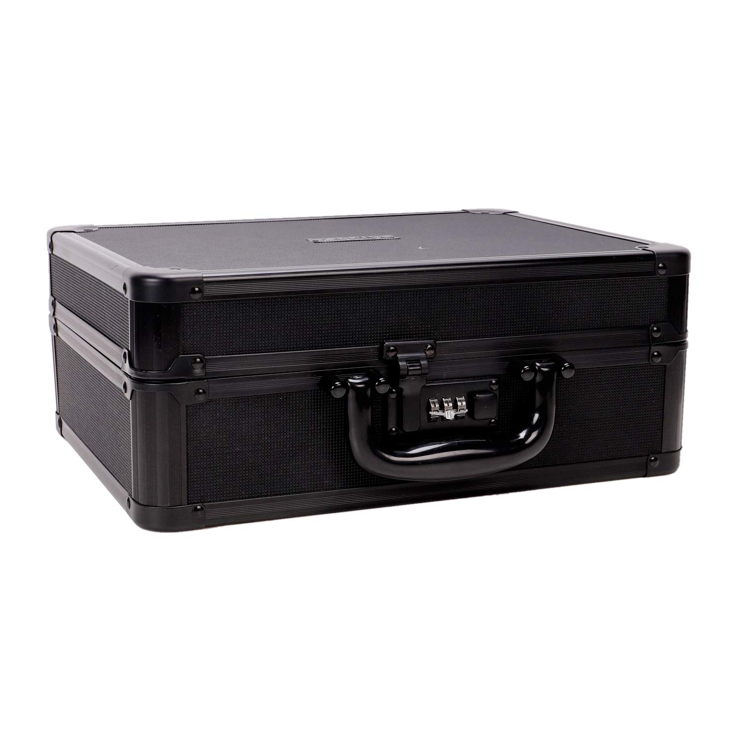 Vaultz Locking Nintendo Switch Case, Carrying Case Organizes Accessories and Protects, Combination Lock, 12.5"L x 5"H x 9.5"W, Tactical Black (VZ01112)