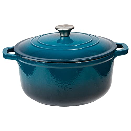 Lexi Home Enameled 6 Qt. Cast Iron Dutch Oven - Blue