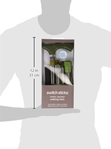 Switch Sticks Walking Cane for Men or Women, Foldable and Adjustable from 32-37 Inches, FSA and HSA Eligible, Huntington