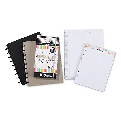 The Happy Planner Sticker Pack for Calendars, Journals and Projects –Multi-Color, Easy Peel – Scrapbook Accessories – Colorful Boxes Theme – 100 Sheets, 1985 Stickers Total