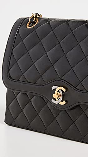CHANEL Women's Pre-Loved Black Paris Shoulder Bag, Black, One Size