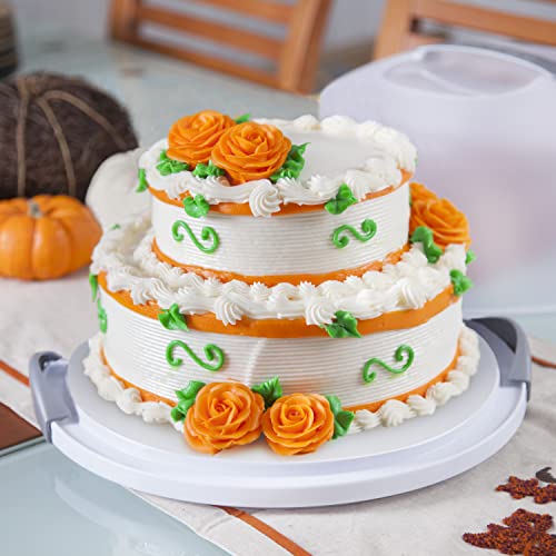 Sterilite Cake Server See-Through Lid, White Base, 4-Pack