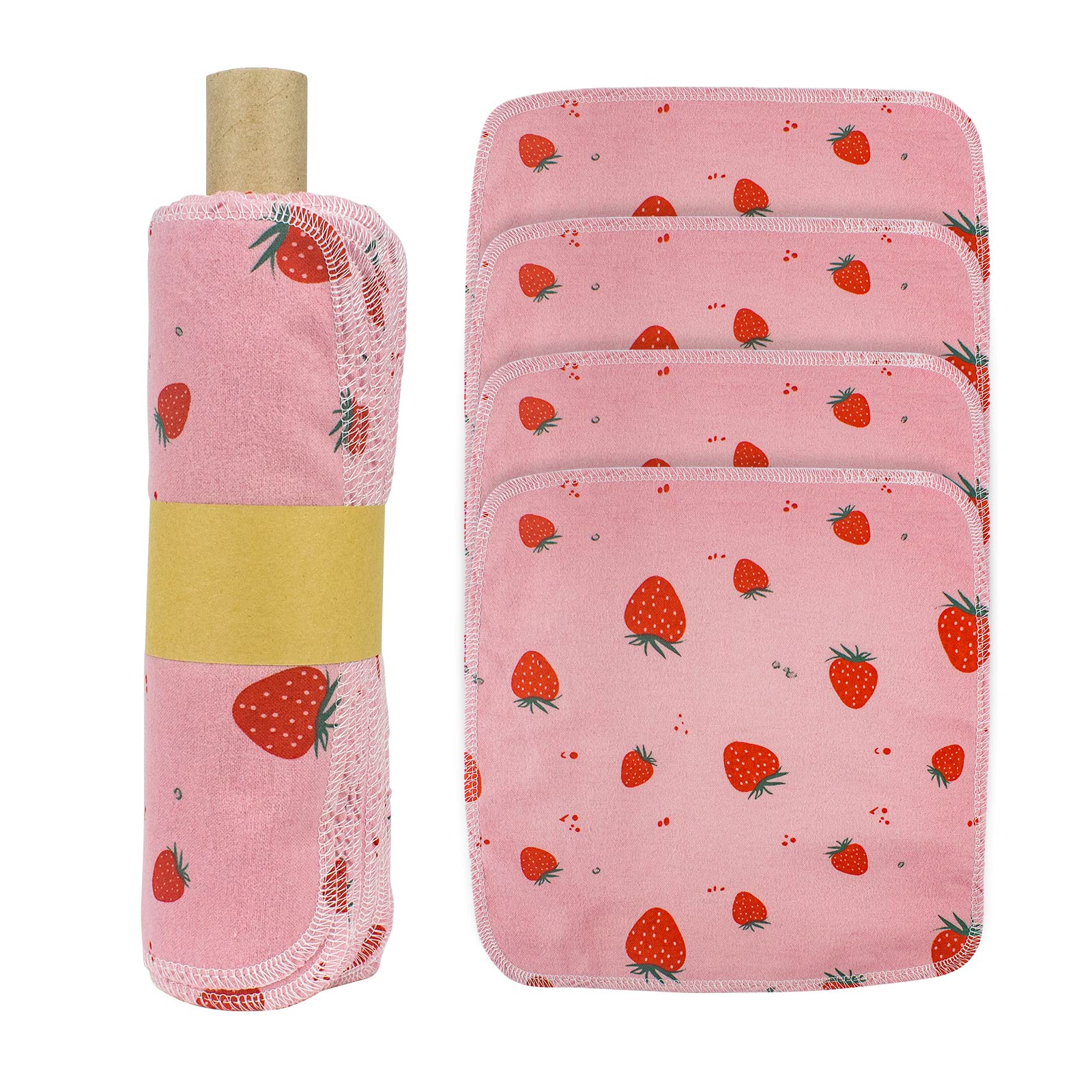 Kumebon Reusable Paper Towels Washable Roll - 25 Pack 100% Cotton Prints Cloth Paper Towels for Kitchen Paperless Paper Towels Napkins Zero Waste Products Alternative Paper Towel Alternative