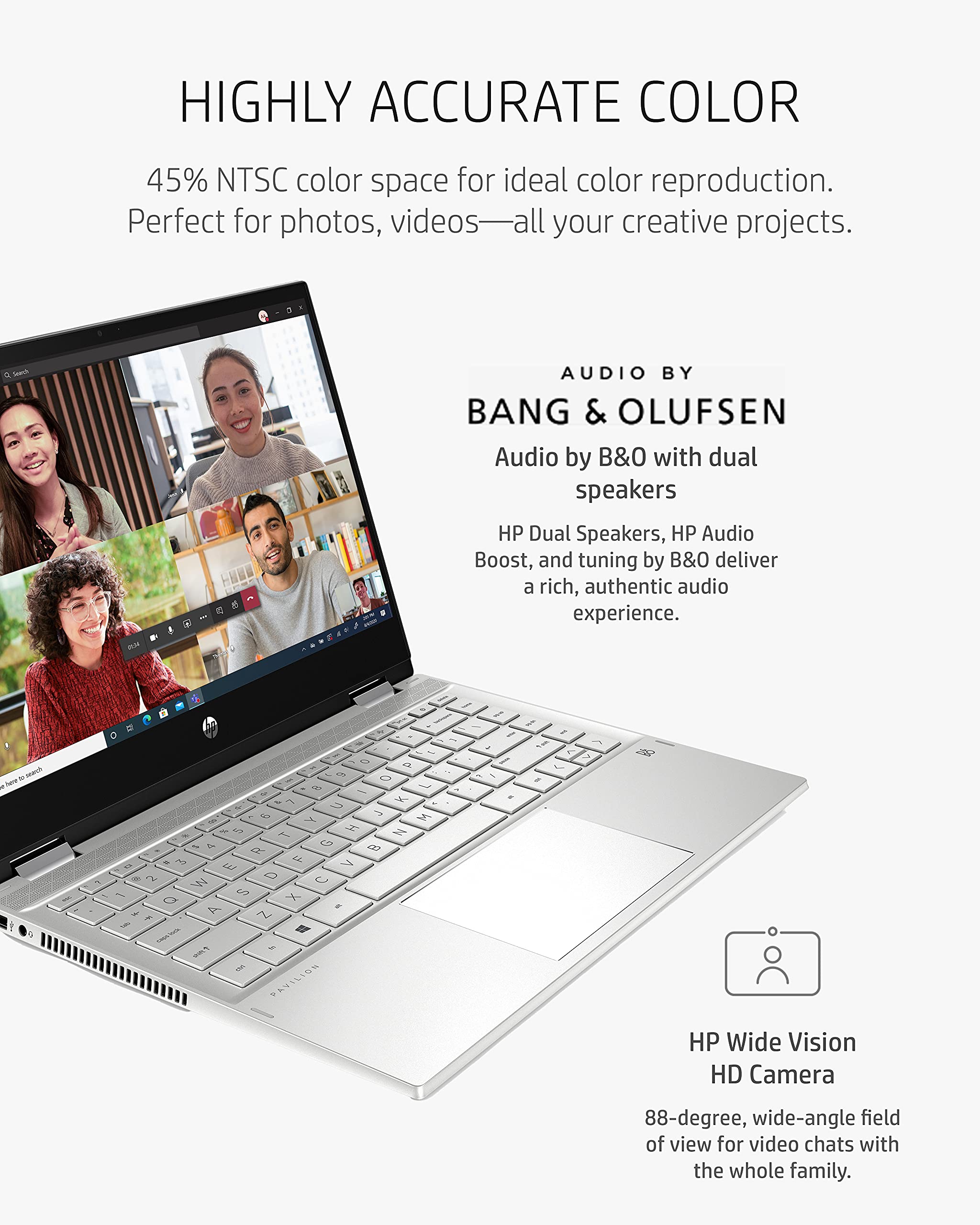 HP Pavilion x360 14β Touchscreen Laptop, 11th Gen Intel Core i5-1135G7, 8 GB RAM, 256 GB SSD Storage, Full HD IPS Display, Windows 10 Home OS, Long Battery Life, Work & Streaming (14-dw1024nr, 2021)