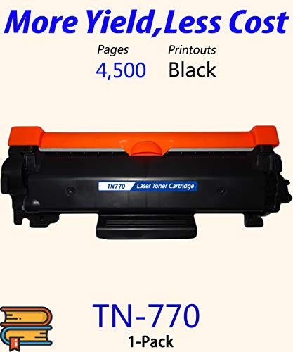 ColorPrint 1-Pack Compatible TN770 Toner Cartridge Black High Yield Replacement for Brother TN-770 TN 770 TN760 TN730 Work with HL-L2370DW HL-L2370DWXL MFC-L2750DW MFC-L2750DWXL Laser Printer (Black)