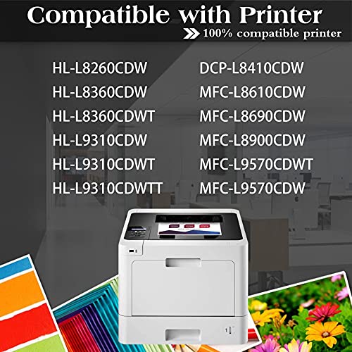 6-Pack(2C+2M+2Y) Compatible TN431 Toner Cartridge Replacement for Brother TN-431 HL-L8260CDW HL-L8360CDW MFC-L8900CDW MFC-L8610CDW Color Printer