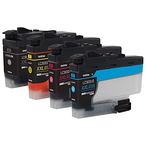 BrotherĀ® LC3033 Genuine High-Yield Multi-Pack Ink, Black/Cyan/Magenta/Yellow, Pack Of 4 Cartridges, LC30334PKS