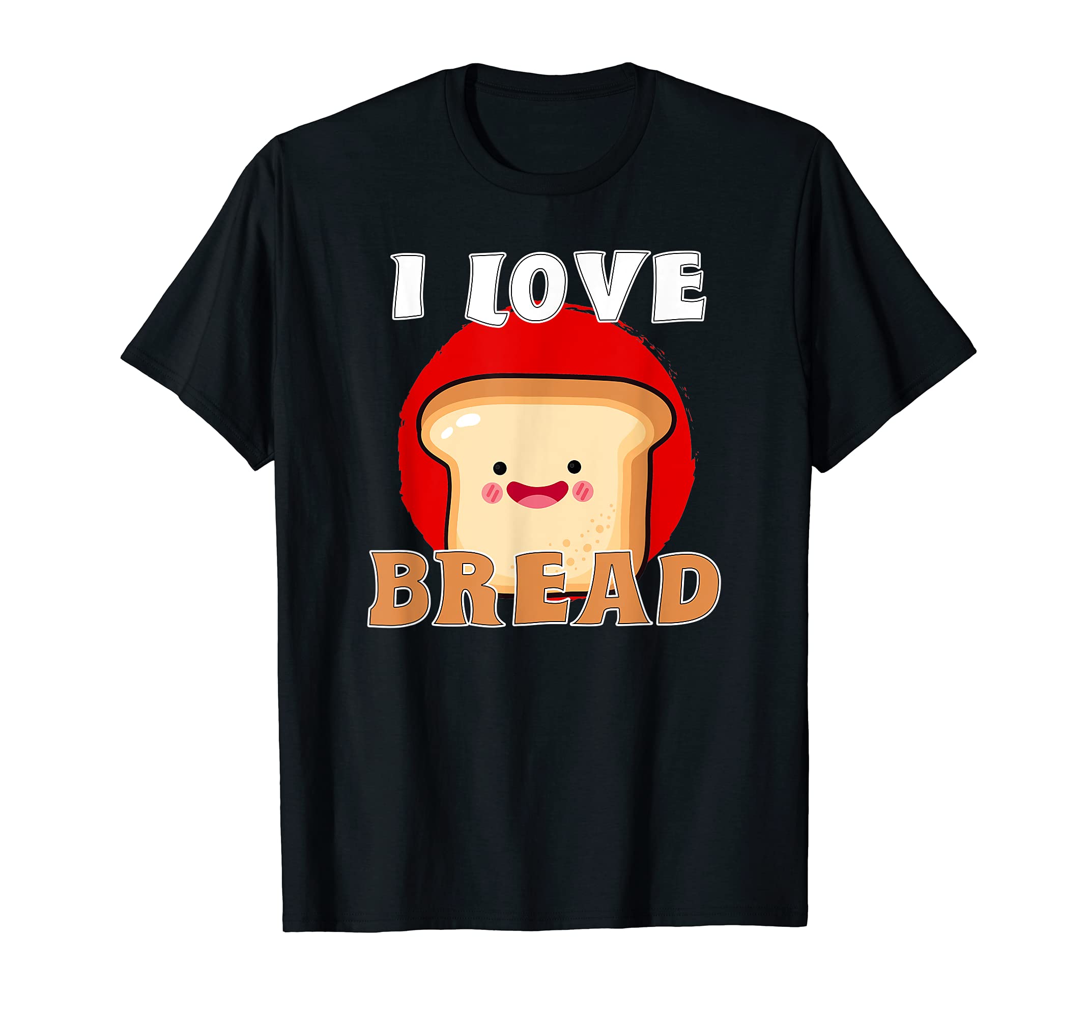 I Love Bread Chef Flour Rolling Pin Cake Baking Bread Heart T-Shirt