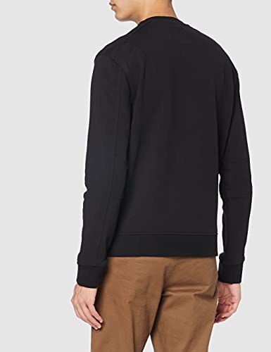 A|X ARMANI EXCHANGE mens Icon Project Embroidered Pullover Sweatshirt, Black, Small US