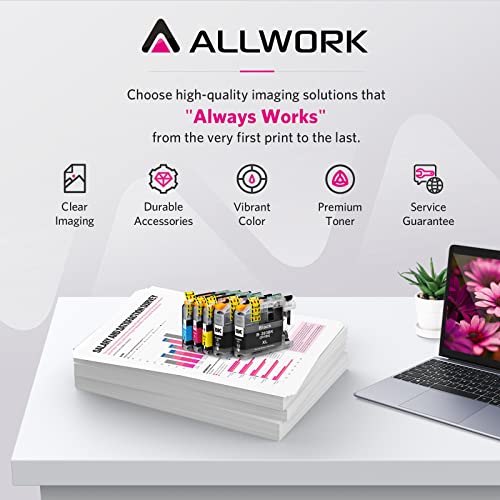 ALLWORK Compatible Ink Cartridge Replacement for Brother LC203 LC203XL LC201 LC201XL for Brother MFC-J460DW J480DW J485DW J680DW J880DW J885DW J4320DW J4420DW J4620DW J5620DW J5520DW J5720DW (12 Pack)