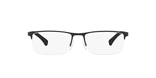 Armani EA1041 Eyeglass Frames 3094-53 - Black Rubber EA1041-3094-53