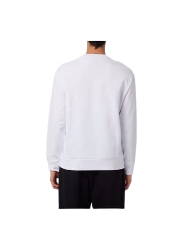 Armani Exchange Men's Basics by Armani Cotton Crewneck Sweatshirt, White, Medium